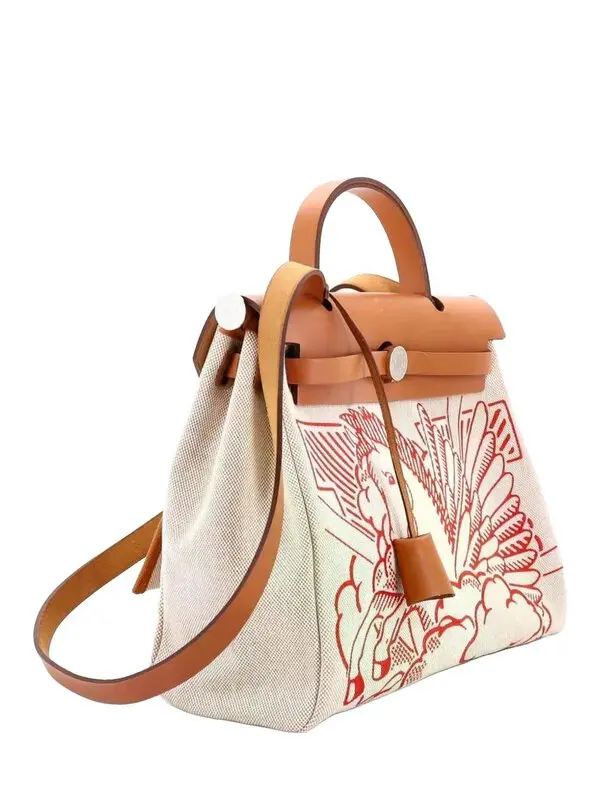 Hermès Herbag Zip Pegase Pop Toile And Leather 31 Shoulder Bag - Neutrals