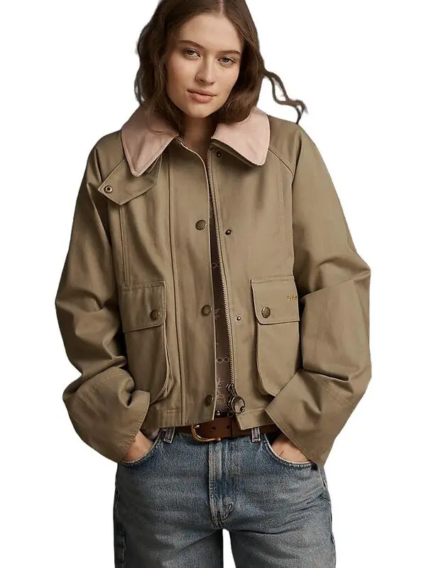 Barbour Beadnell Crop Jacket - Olive