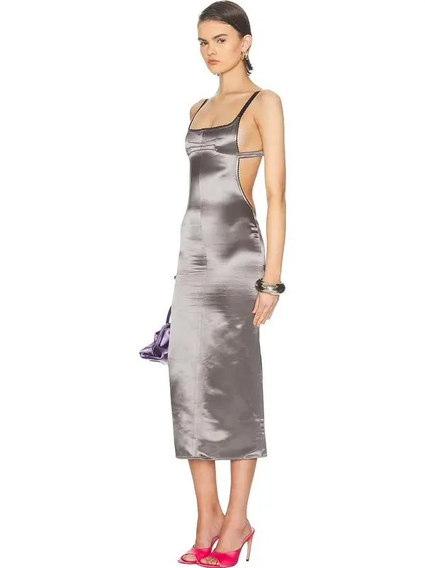 Attico Midi Dress - Metal Grey