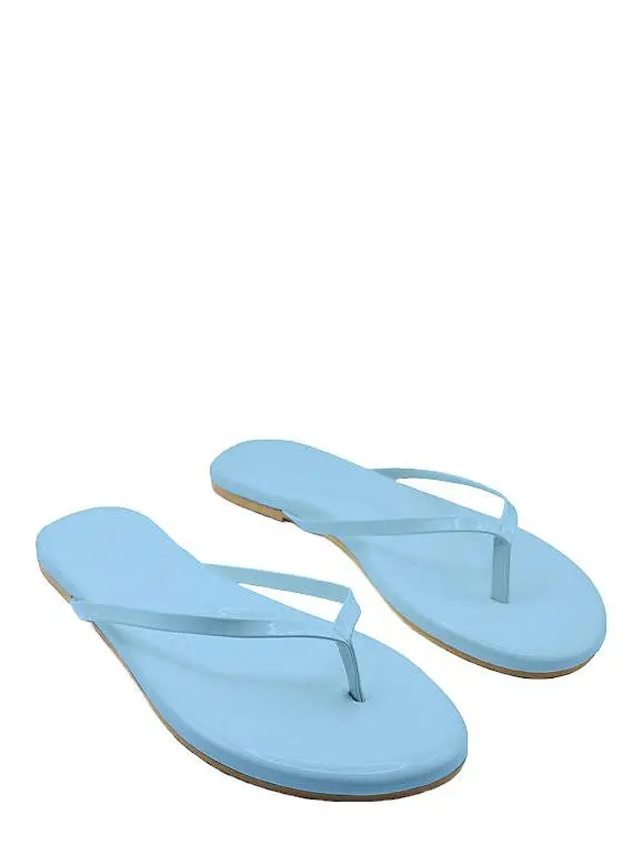 SOLEI SEA Die Patent Thong Sandals - Blue