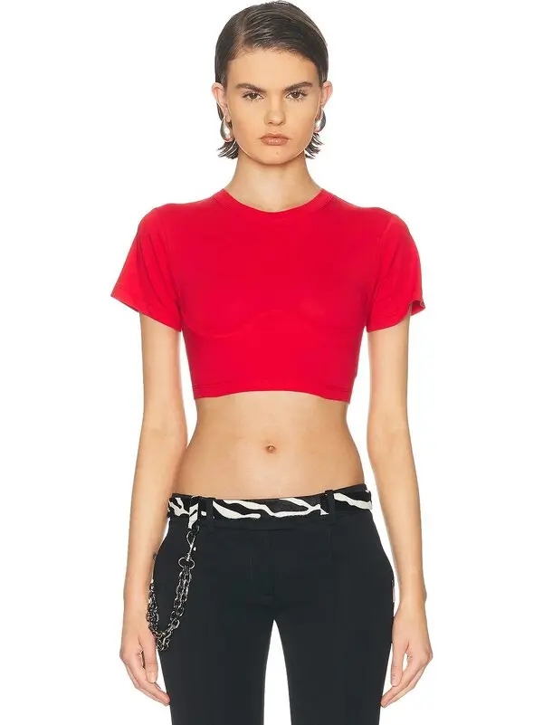 Attico Cropped T-shirt - Red