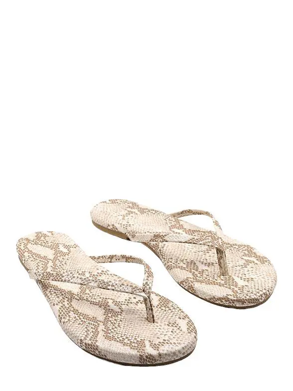 SOLEI SEA Thong Sandals - White Gold