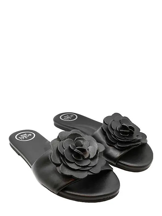 SOLEI SEA Dahlie Slide Sandals - Black