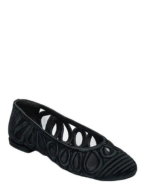 Bernardo Costa Mesh Ballet Flats - Black