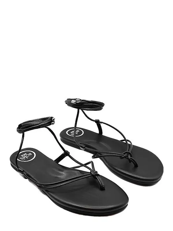 SOLEI SEA Angie Wrap Sandals - Black