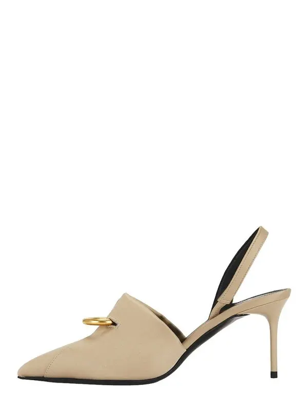 Balmain Piercing Slingback Pumps - Sand