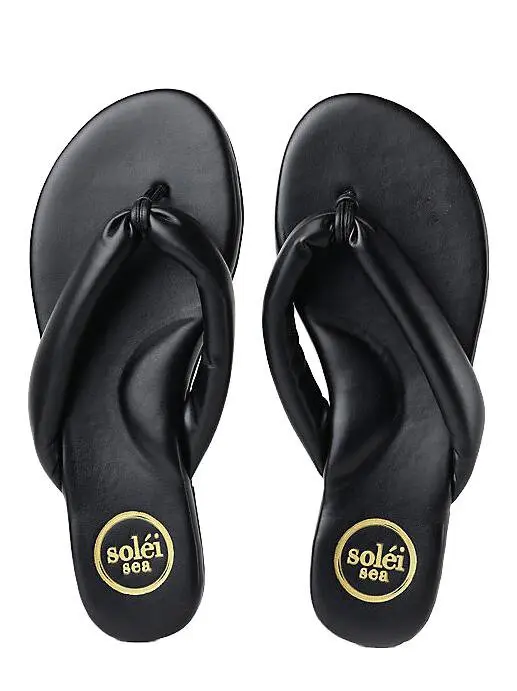 SOLEI SEA Gisel Thong Sandals - Black