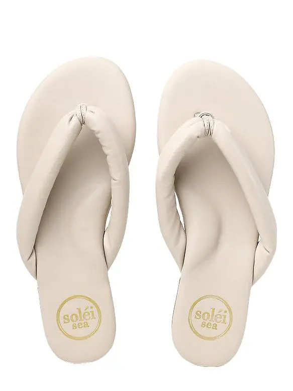 SOLEI SEA Gisel Thong Sandals - Cream