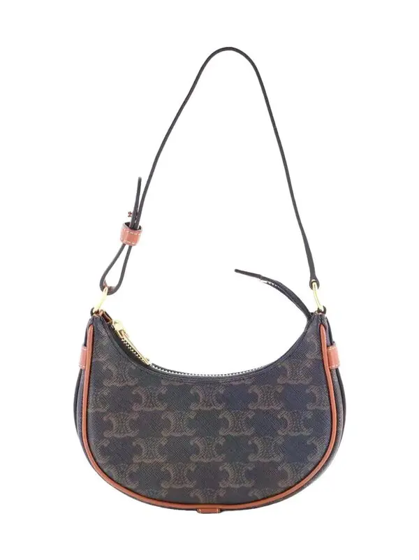 Celine Ava Bag Triomphe Coated Canvas Mini Shoulder Bag - Brown