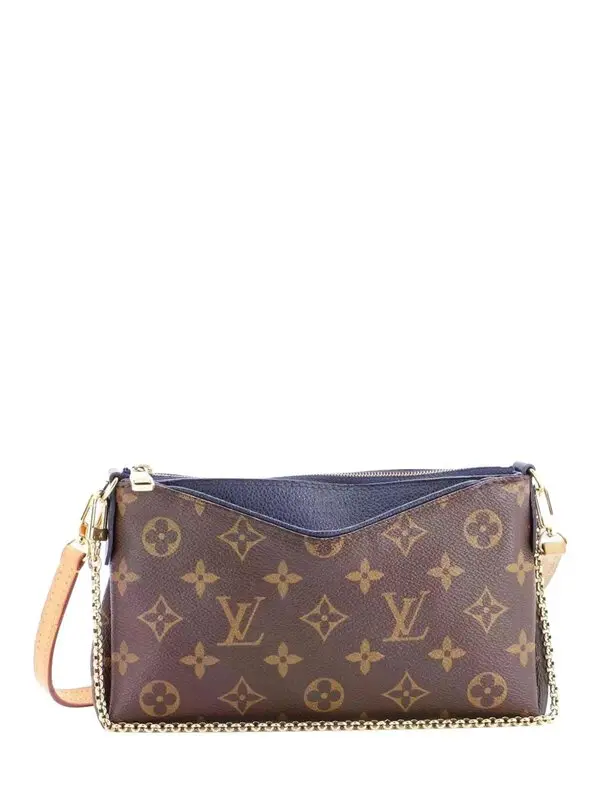 LOUIS VUITTON Pallas Monogram Canvas Clutch - Blue