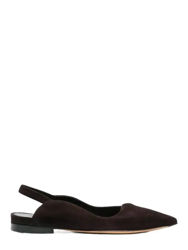 MARA BINI Pointed Flat Pumps - Brown