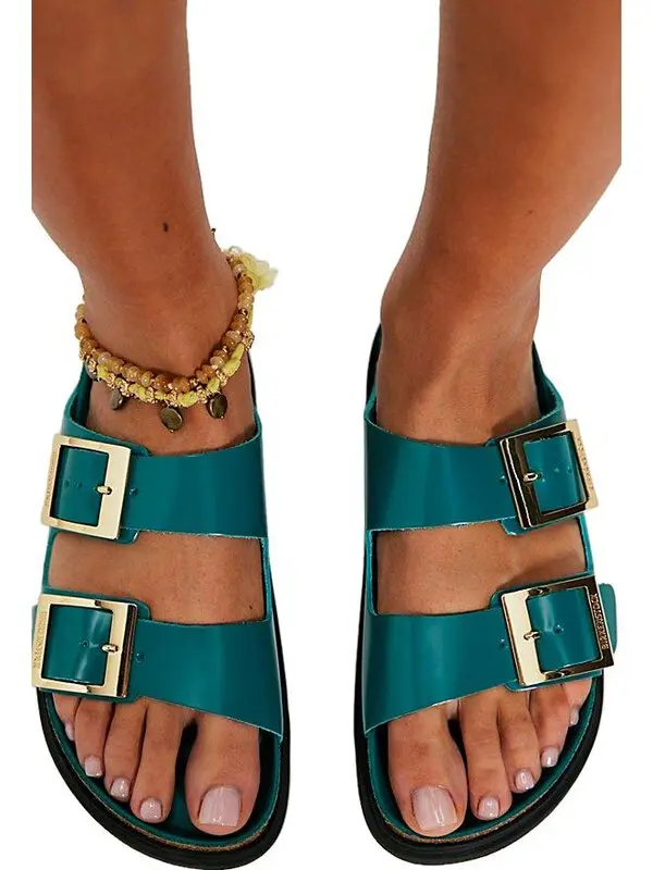 BIRKENSTOCK Arizona Droplet Buckle Sandals - Dark Teal