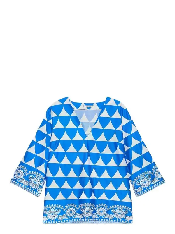 Malìparmi V-neck Blouse - Blue