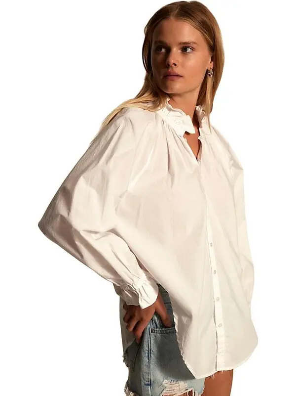 Citizens Of Humanity Loretta Ruffle Shirt - Optic White