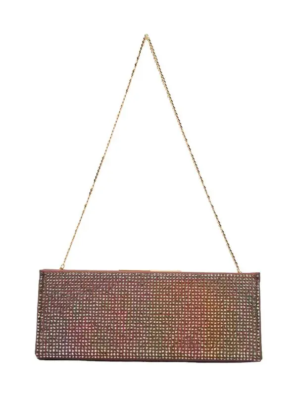 Lola Cruz Chain-strap Clutch Bag - Brown