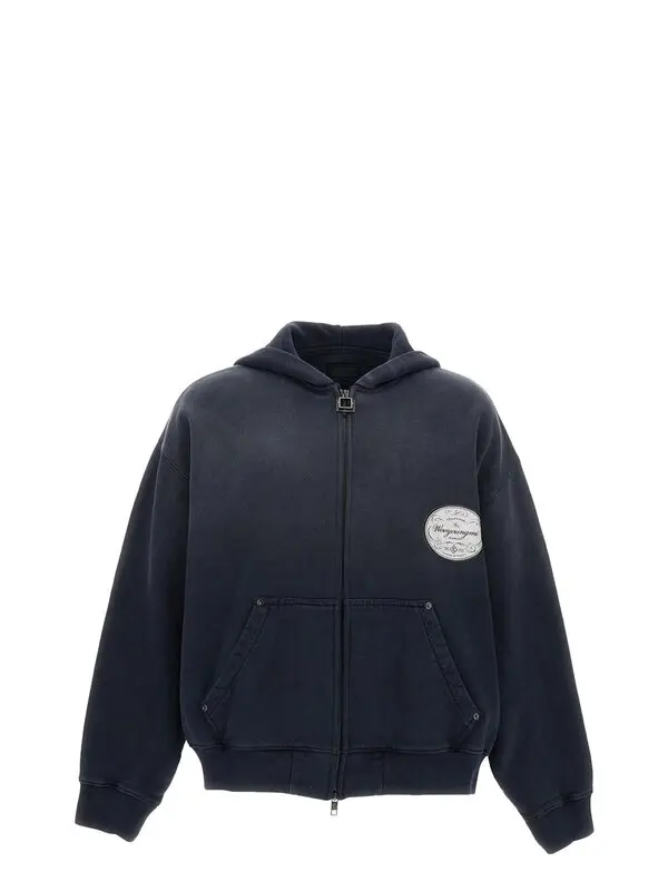 WOOYOUNGMI Cotton Full-zip Hoodie - Blue