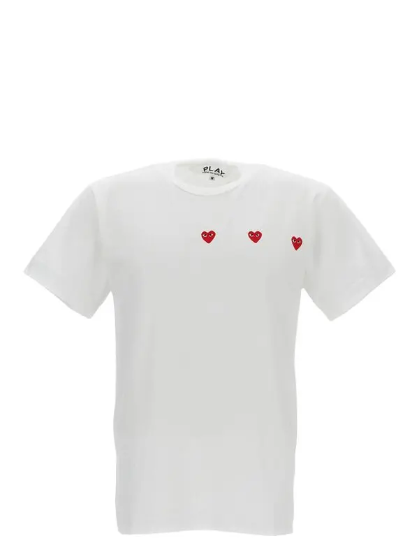 Play Comme Des Garcon T-shirt Multi-heart - White