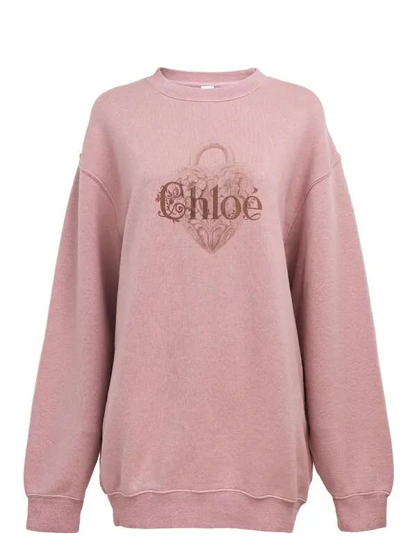 Chloé Oversized Logo Sweater - Dreamy Rose