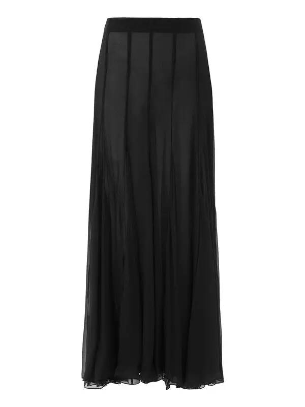 Chloé Gathered Maxi Skirt - Black
