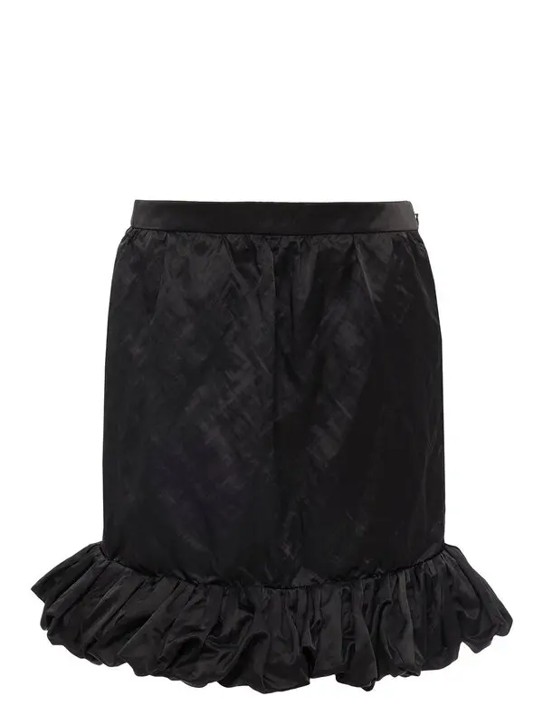 Chloé Mini Skirt With Ruffle Hem - Black