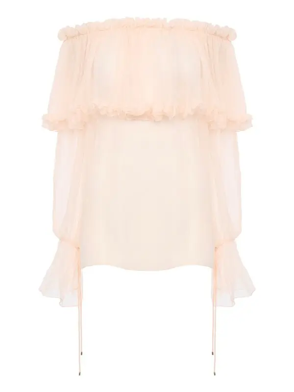 Chloé Off-the-shoulder Top - Powdery Pink