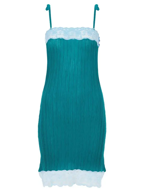 Chloé Sleeveless Wool-knit Mini Dress - Abyssal Green