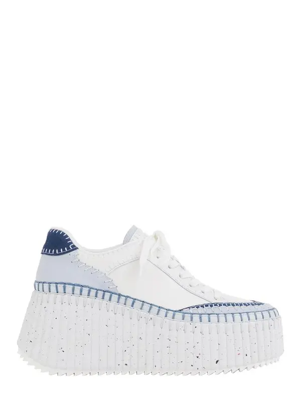 Chloé Nama Wedge Sneakers - Ashes Blue