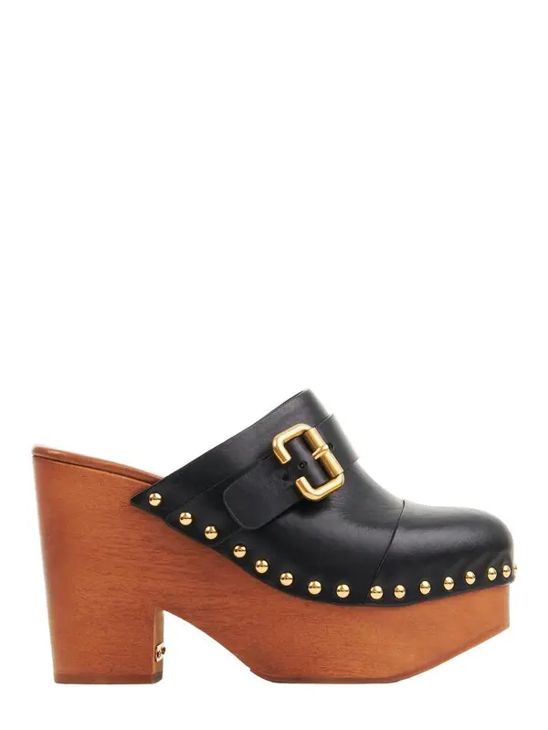Chloé Jeannette Wedge Clog - Black