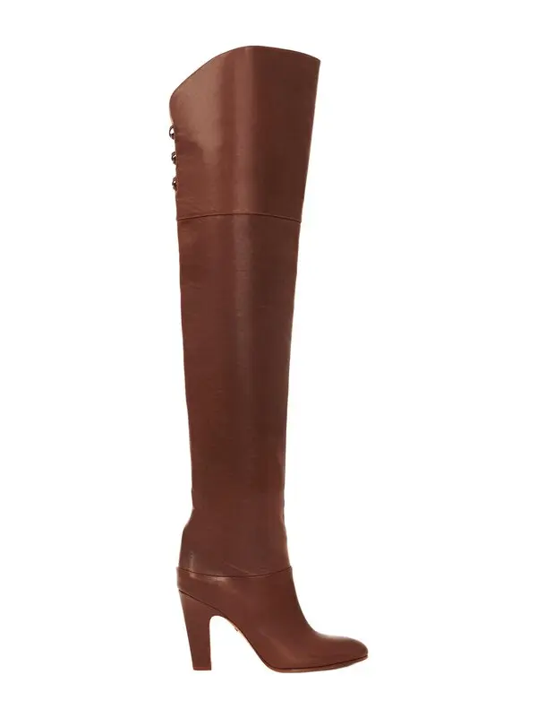 Chloé Eve Thigh High Boots - Sooty Brown