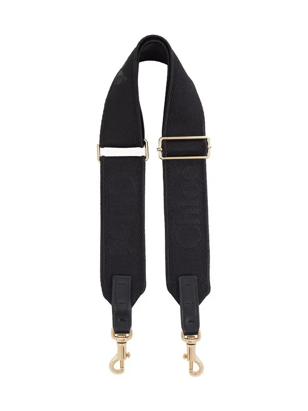 Chloé Adjustable Canvas Strap - Black