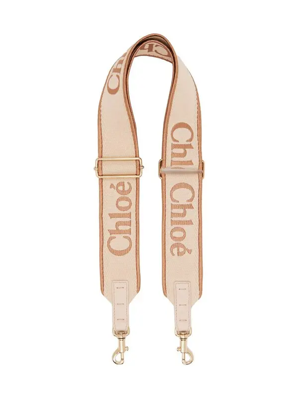 Chloé Canvas Adjustable Strap - Powder Beige