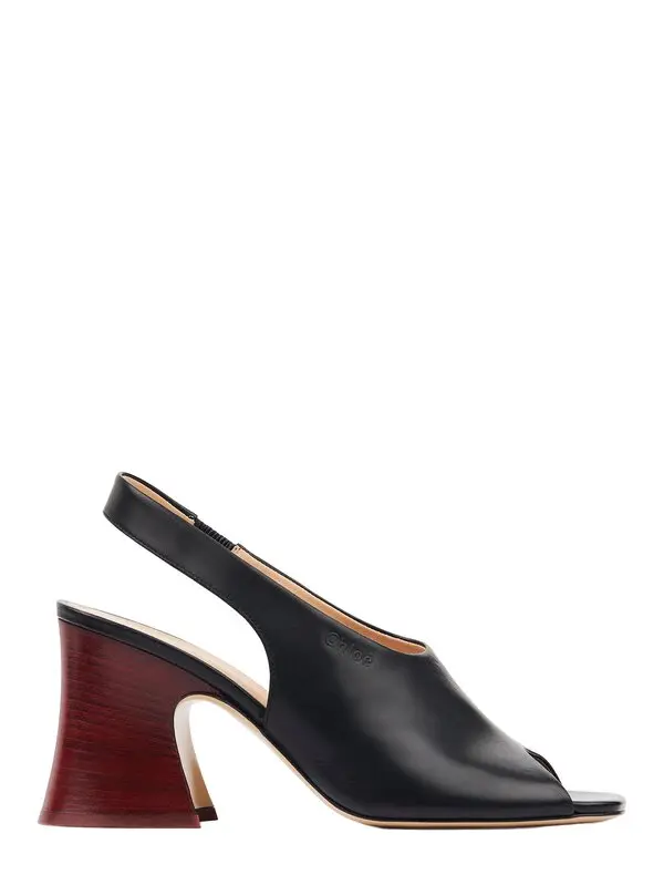 Chloé Janis Heeled Slingback Sandals - Black