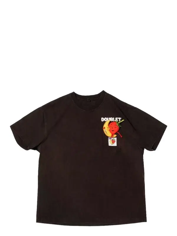 DOUBLET Appliqué Pocket T-shirt - Brown