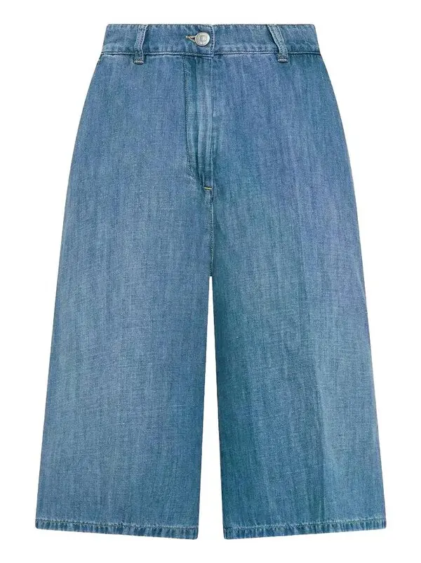 Seventy Button Detailed Shorts - Blue