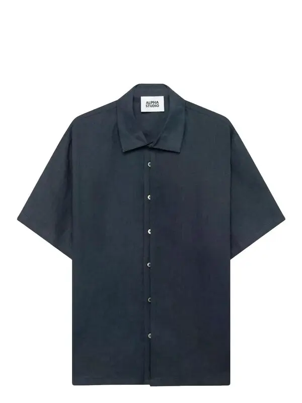 Alpha Studio Short-sleeve Shirt - Blue