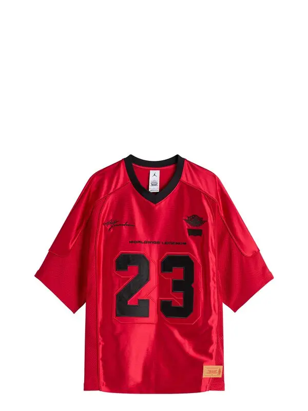 JORDAN X Levi's Jersey Top - Gym Red/black/pale Ivory/black