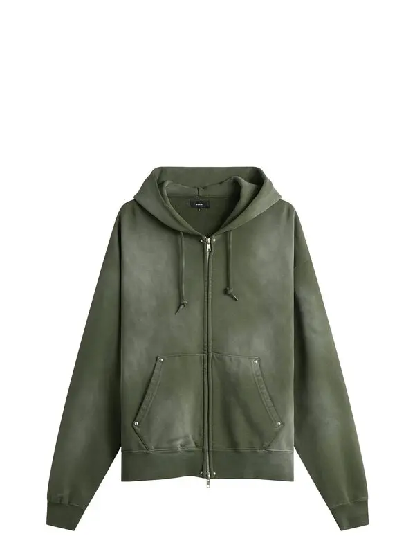 BEAMS Fade Rivet Zip Hoodie - Fade Green