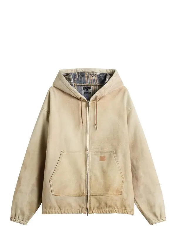 BEAMS Digital Print Hooded Jacket - Fade Beige