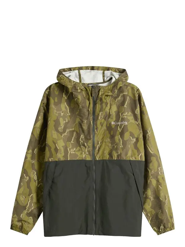 Columbia Spire Valley™ Novelty Windbreaker - Mossy Green Treebark Greenscape