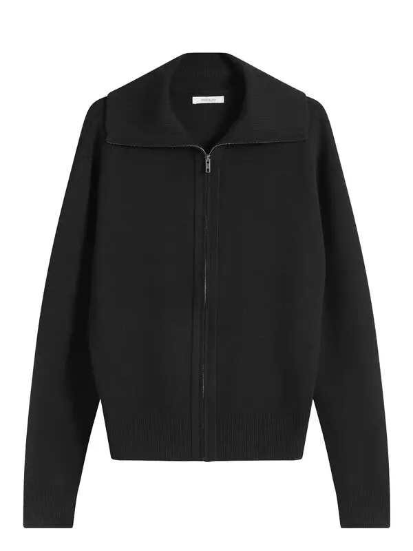 ENTIRE STUDIOS Knit Zip-up Jacket - Black