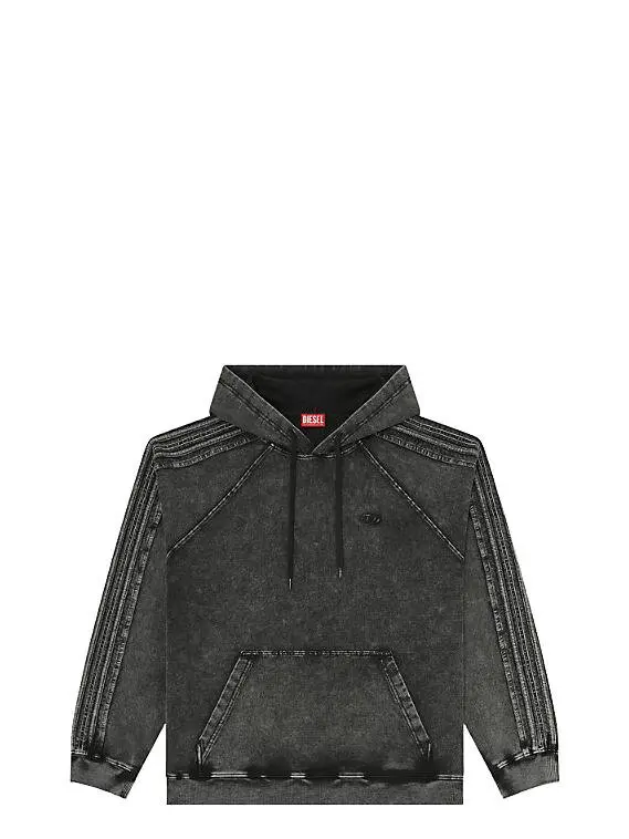 DIESEL® Logo-embroidered Stretch-cotton Hoodie - 02a