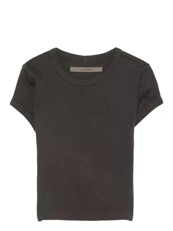 Enza Costa Supima Baby Cropped T-shirt - Grey