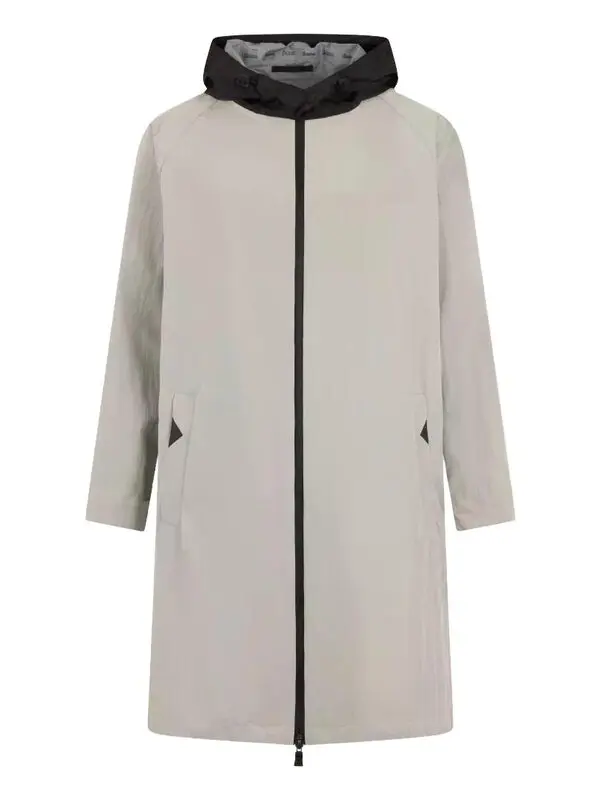 Herno Hooded Zip-fastening Coat - Neutrals
