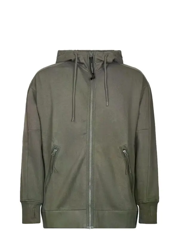 C.P. COMPANY Goggle Zip-up Sweatshirt - Green
