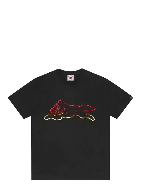 ICECREAM Crystal Running Dog T-shirt - Black