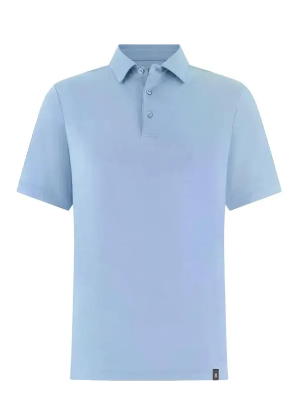 Boggi Milano Button-front Polo Shirt - Blue