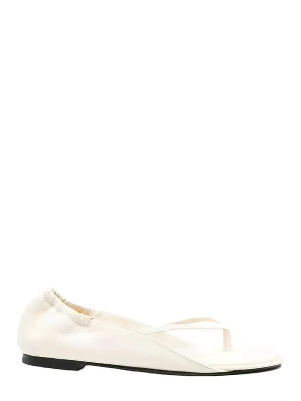 Jacquemus Nappa Leather Flat Sandals - Neutrals