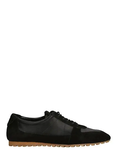 AeydĒ Uma Suede And Satin Trainers - Black