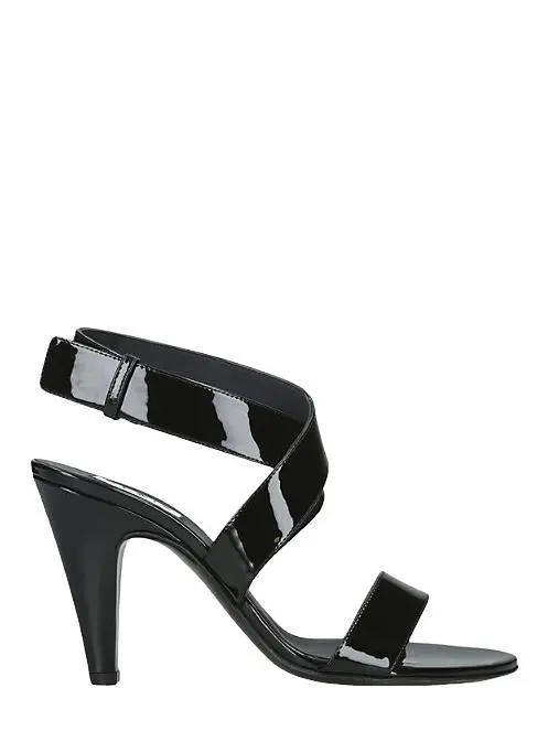 Alaïa Crossover Patent-leather Heeled Sandals - Black