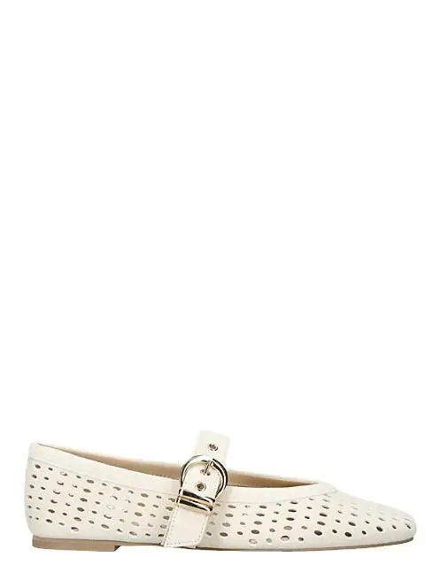 Dolce Vita Mikel Perforated Suede Ballet Flats - White